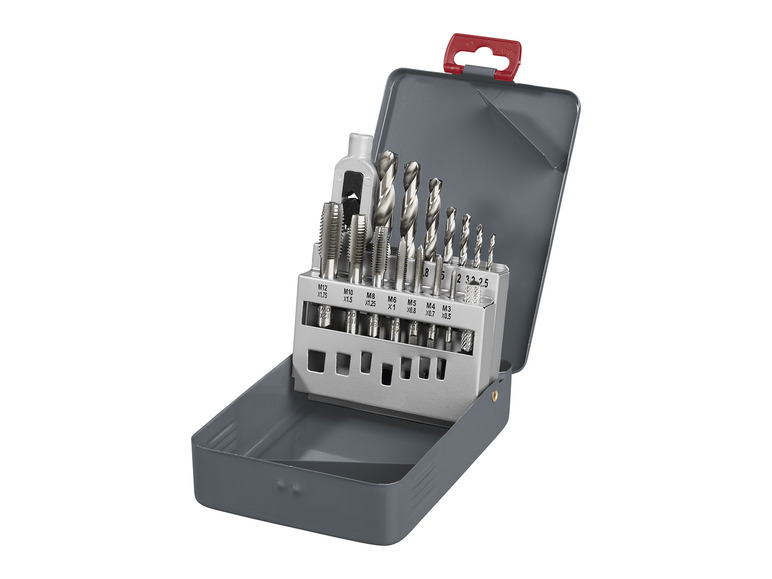 Zestaw wierteł i gwintowników PBSS 15 A1, 15 elementów