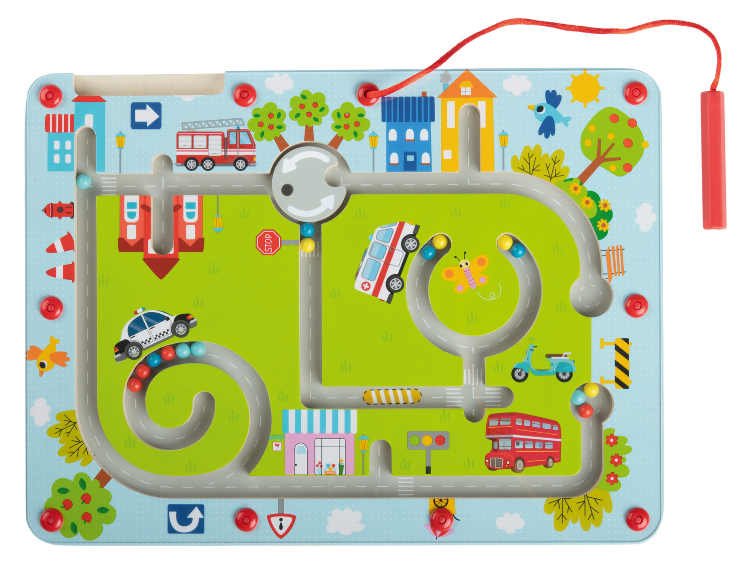 Układanka edukacyjna / Labirynt / Gra do nawlekania, z…