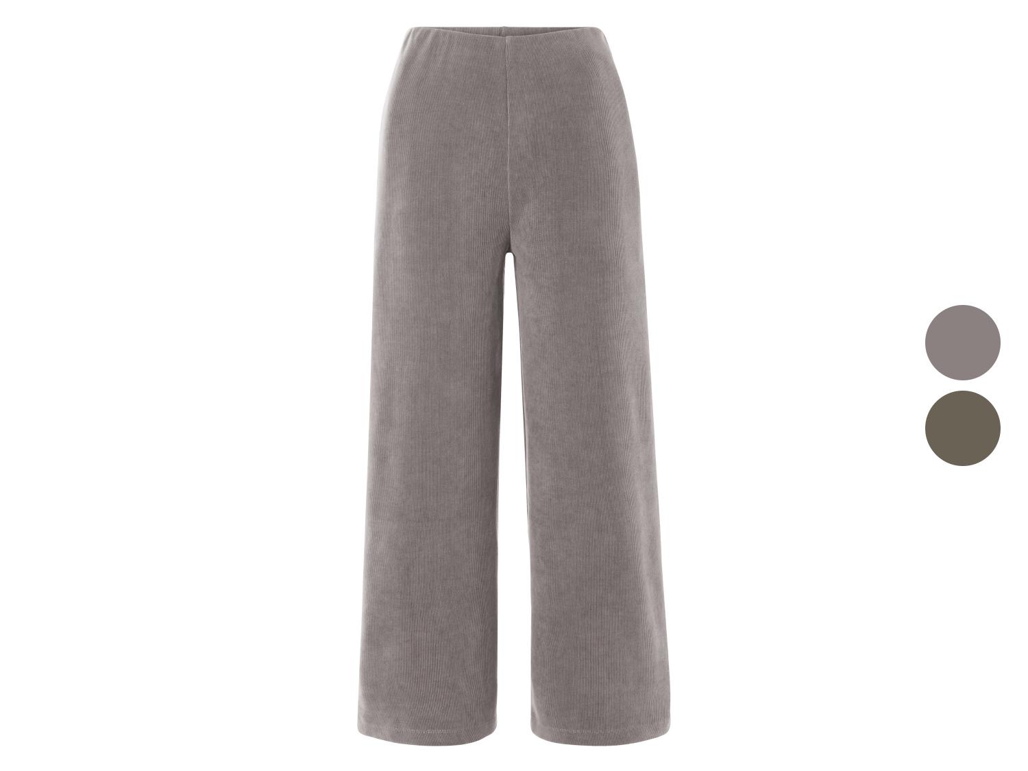 Szerokie spodnie damskie o wyglądzie sztruksu | LIDL.PL