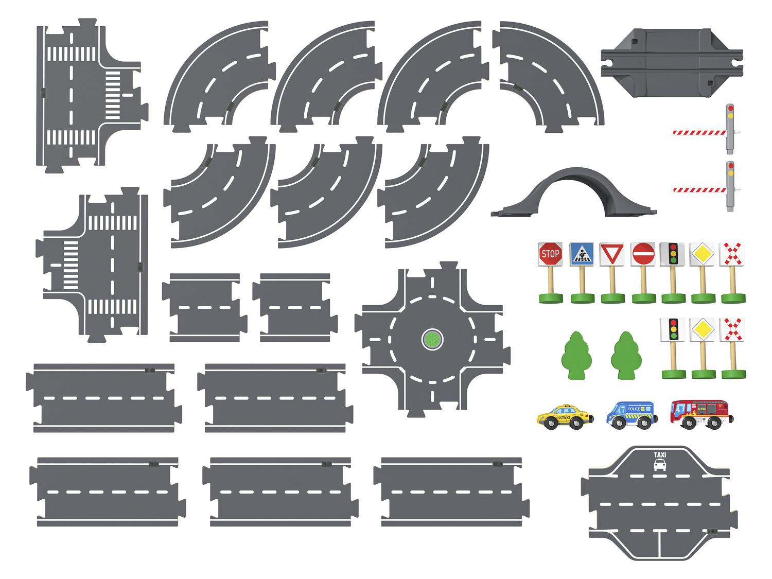 Playtive Drewniany Zestaw ulic lub Zestaw ulic z place…