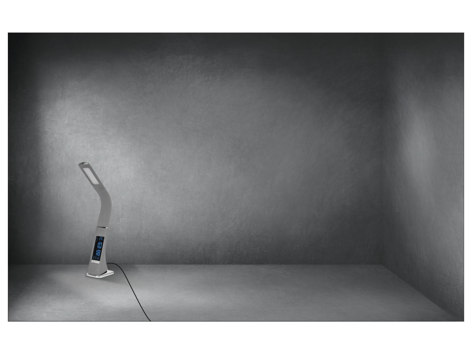 LIVARNO HOME Lampa stołowa LED z zegarem | Lidl