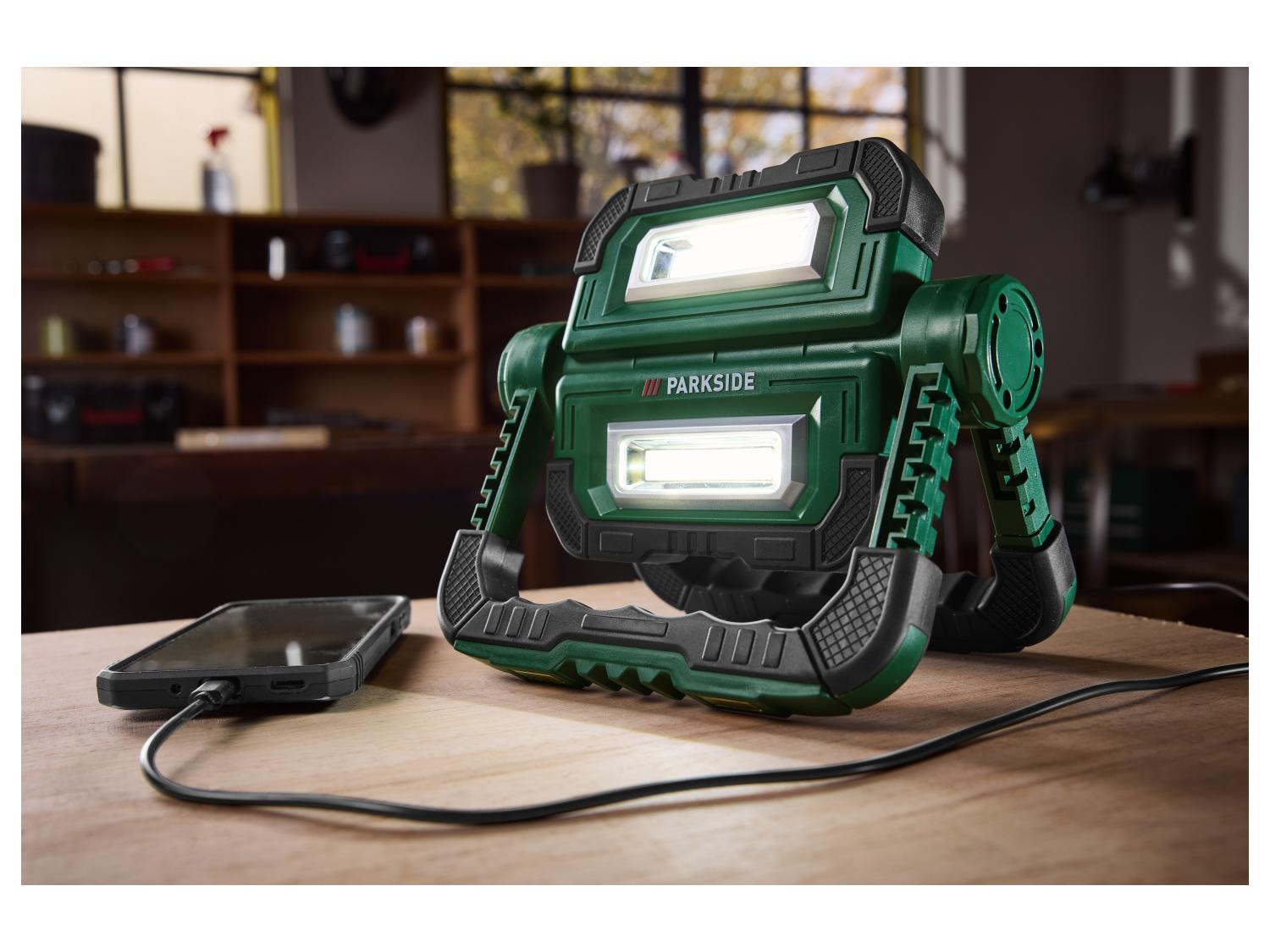 PARKSIDE® Reflektor LED z funkcją Powerbank, 2 x 5 W | Lidl