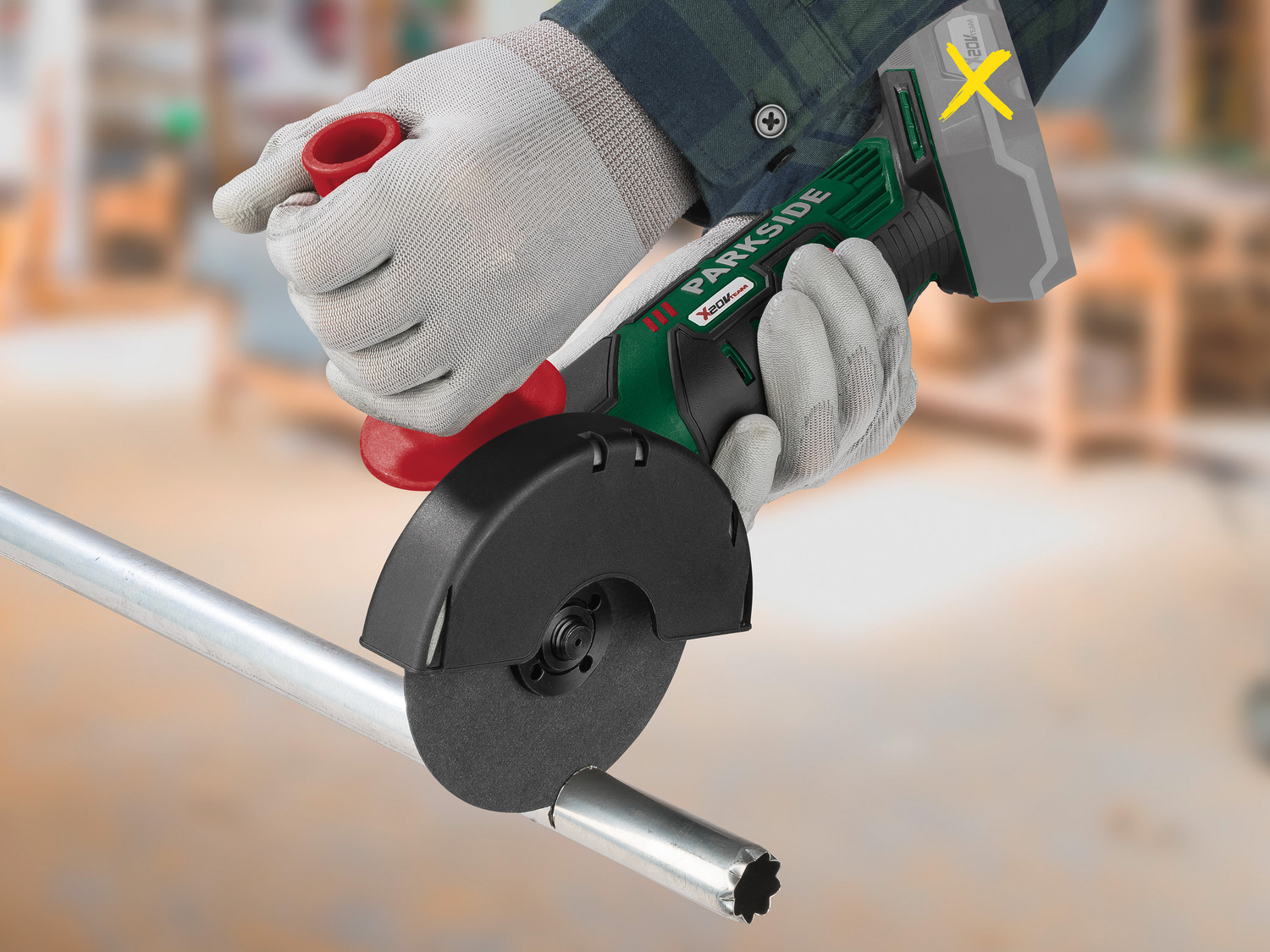 ᐉ PARKSIDE® Akumulatorowa szlifierka kątowa PWSA 20-Li E4, 20 V (bez ...